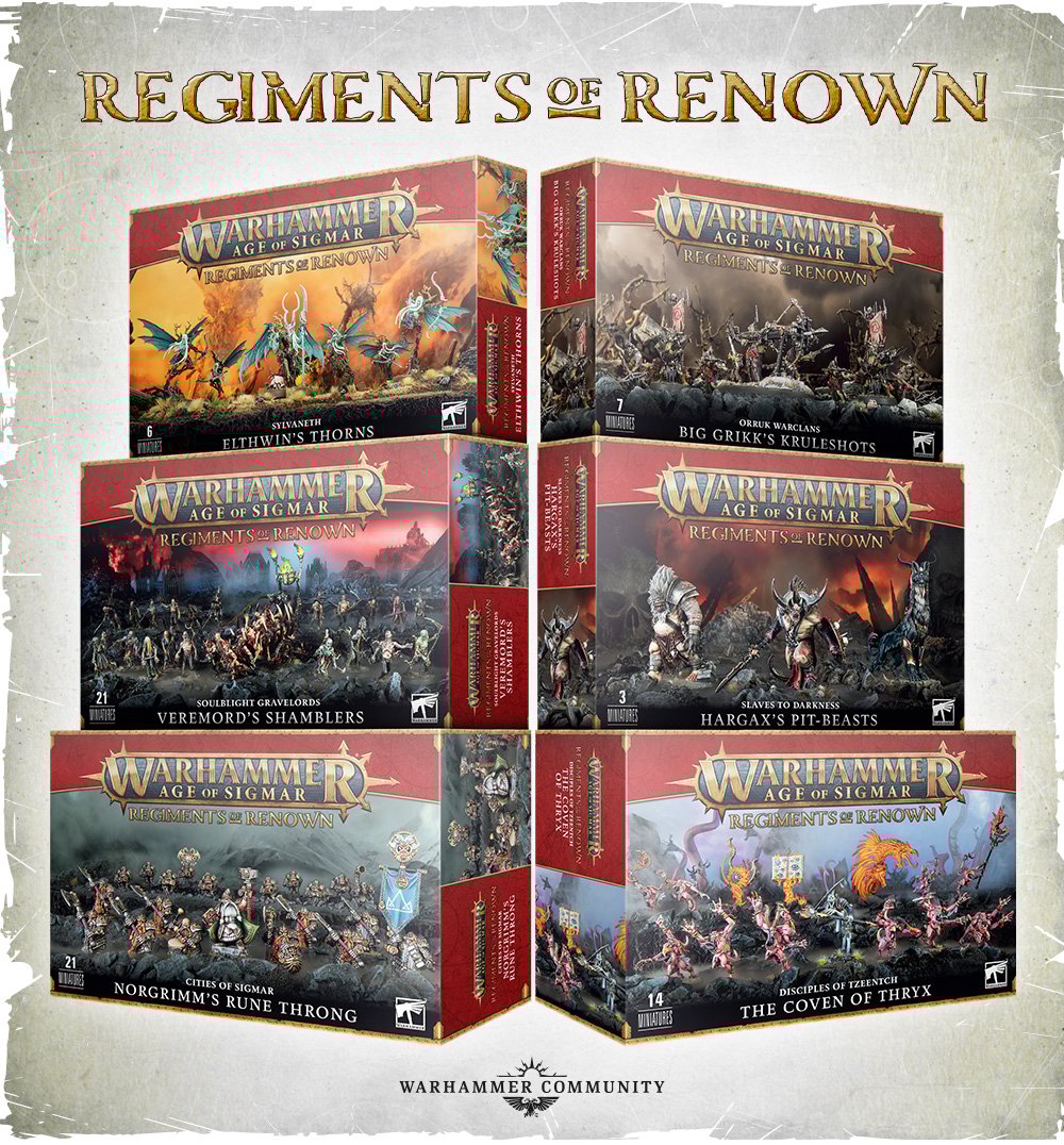 A New Twist in Age of Sigmar – Regiments of Renown!
