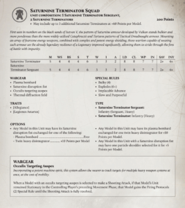Saturnine Terminators 3rd Ed. Horus Heresy : An Armoured Nightmare ...
