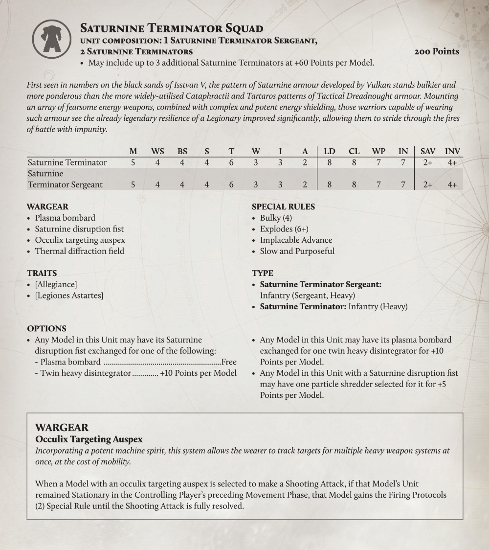 Saturnine Terminators 3rd Ed. Horus Heresy : An Armoured Nightmare ...
