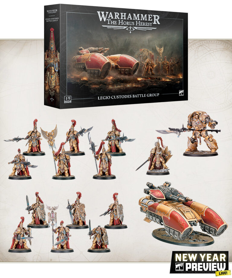 New Plastic Legio Custodes Reveal: Battle Group Box, Grav Tanks, Dreads ...